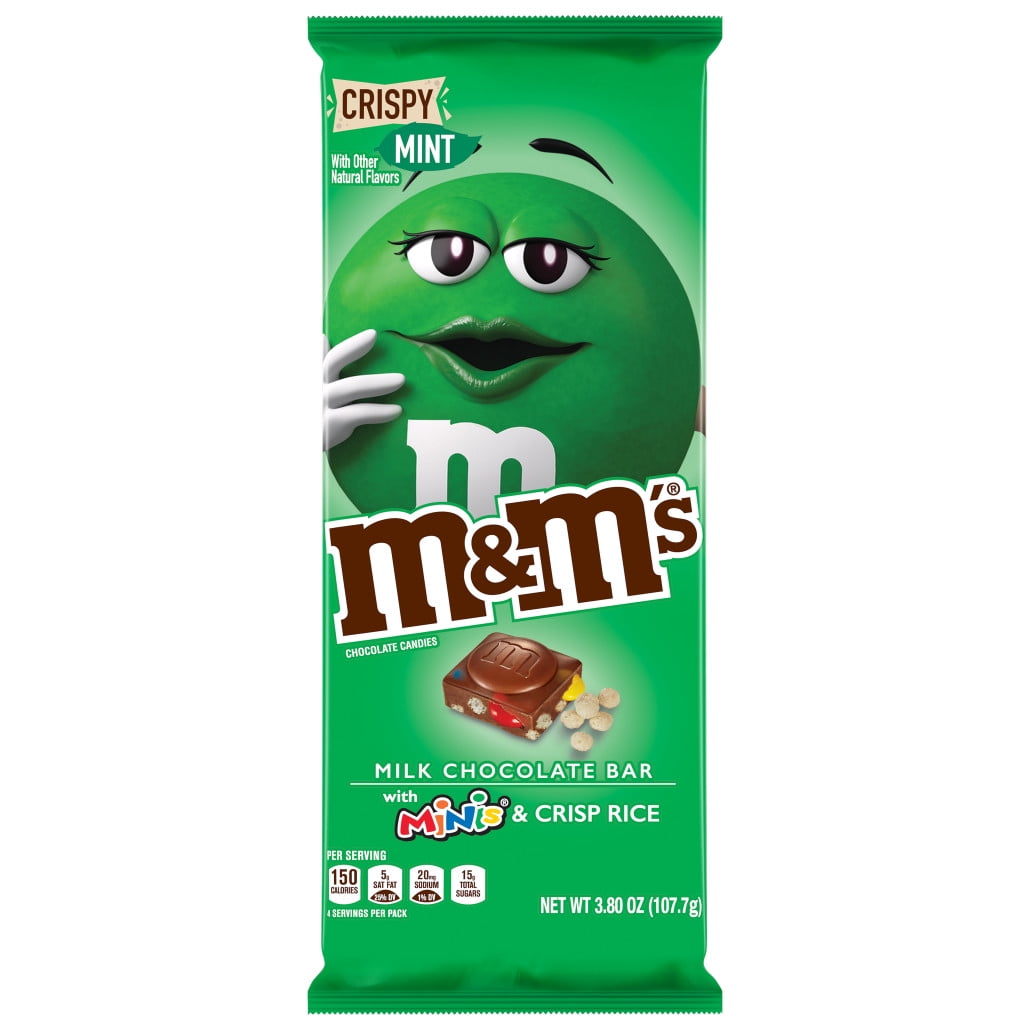 M&M'S Crispy Mint & Minis Milk Chocolate Candy Bar, 3.8 Oz. - Walmart.com