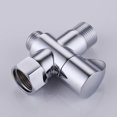 Kes Solid Brass T Adapter With Shut Off Valve 3 Way Tee Connector For