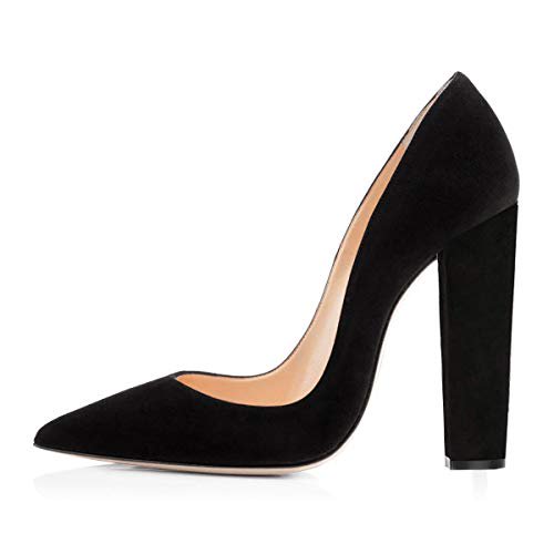 Pointed Toe Block Heel Pump