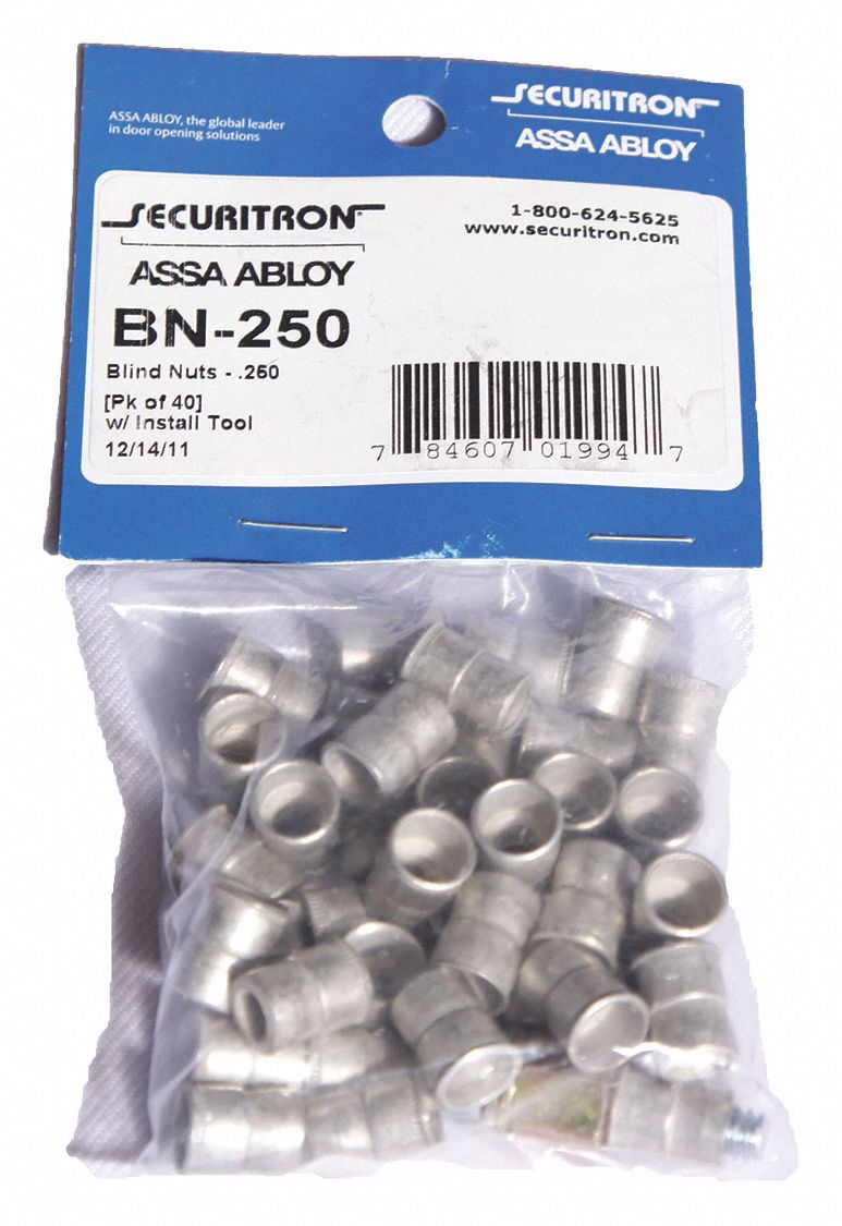 Securitron Blind Nut,Steel,40 Pack/Collapsing Tool BN-250 - Walmart.com