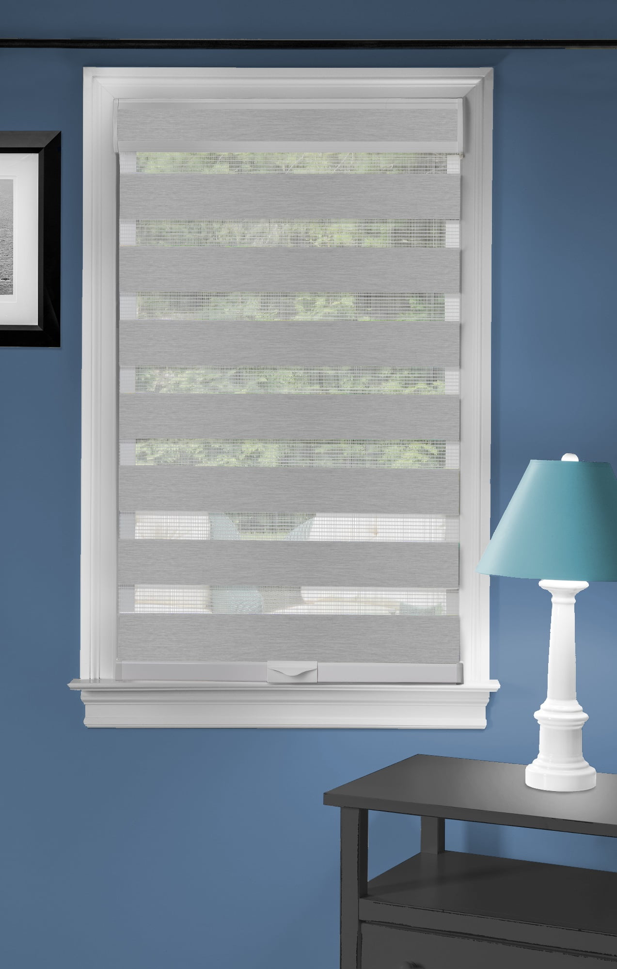 Cielo Cordless Sheer Double Layered Shade 29x72 - Grey - Walmart.com