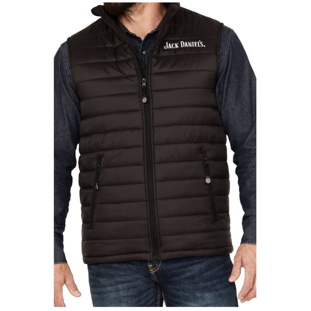 Jack Daniel's Old No.7 Brand Tennessee Whiskey Logo Puffer Vest – Black ...