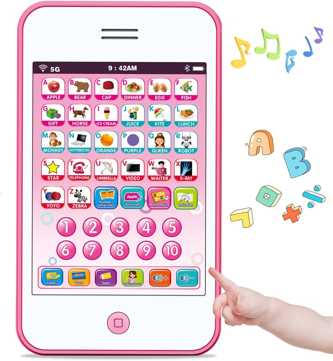 MAINYU Kids Tablet, Kids Phone ABC Learning for Toddlers Baby Cell ...