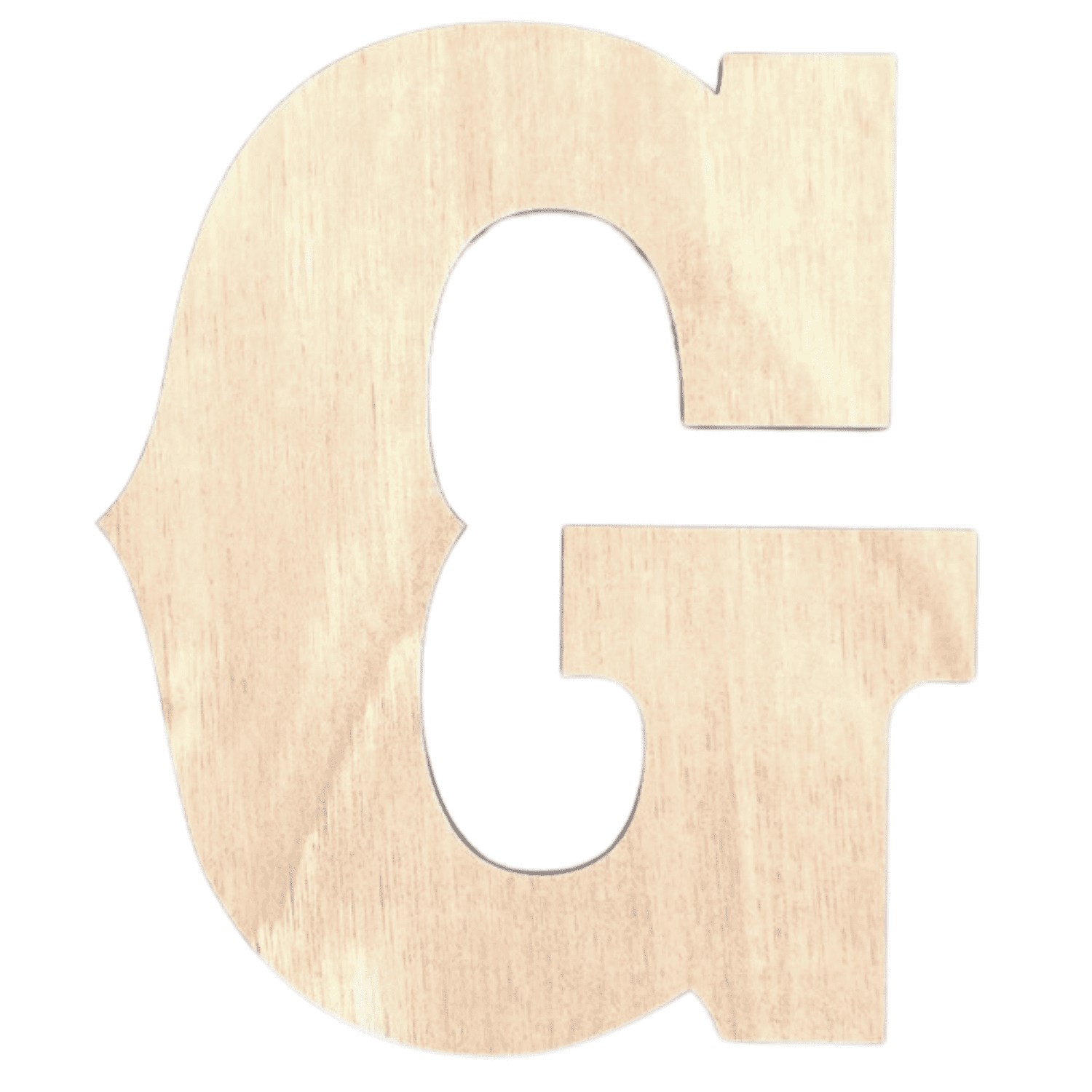 Krafty Supply 6" Tall Western Block - Birch Letter G | 1/4" Thick Birch ...