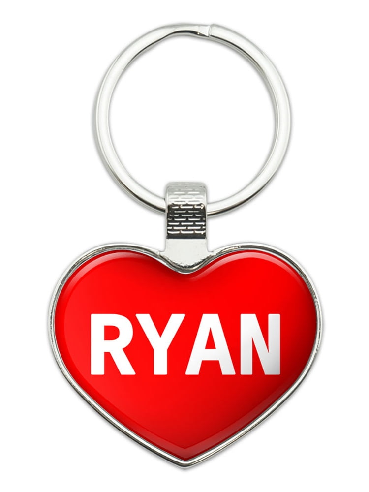 Ryan I Love Name Heart Metal Key Chain - Walmart.com