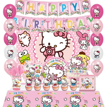 Hello Kitty Birthday Party Decorations - 1 Hello Kitty Tablecloth, 1 ...