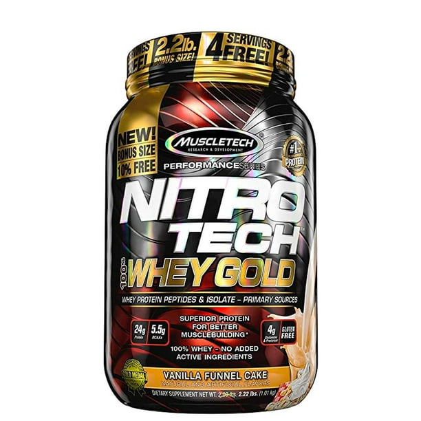 Proteina Muscletech Nitro Tech 100% Whey Gold 2.22lb | Walmart en línea