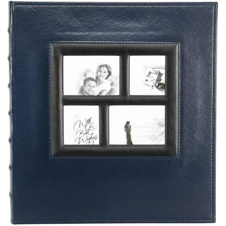 Self Stick Adhesive Photo Album, Large Leather Cover Magnetic Photo ...