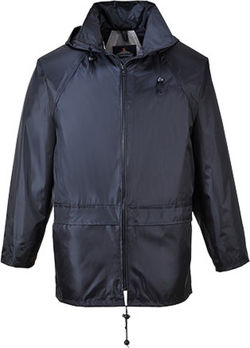 Portwest US440 Men's Lightweight Waterproof Classic Rain Jacket Navy ...