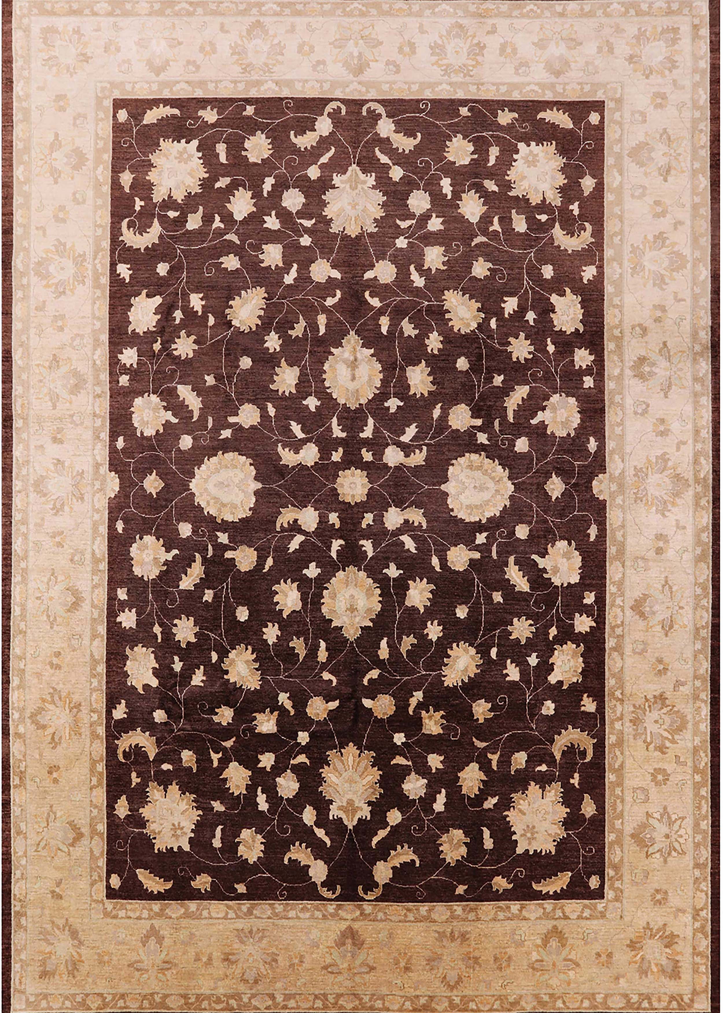 Ahgly Company Indoor Rectangle Mid-Century Modern Red Brown Oriental ...