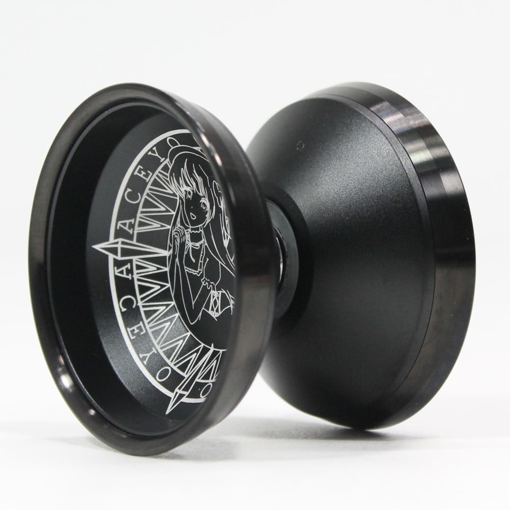 Ace Yo Mercy 4 Yo-Yo - Outer Ring Bi-Metal YoYo (Black with Black Ring ...