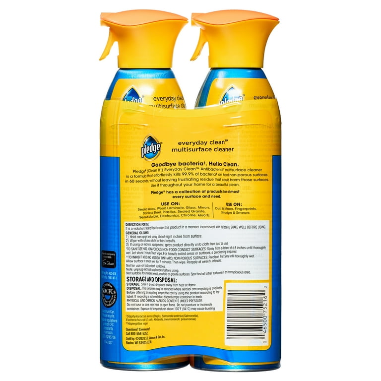 Pledge Fresh Citrus Antibacterial All-Purpose Cleaner Spray, 46% OFF