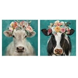 Fancy Cows I, II by Studio Arts Canvas Art - Walmart.com