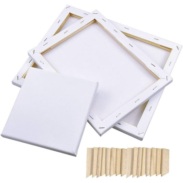 QUETO Châssis Entoilé DIY, 3 Pièces Cadre en Toile Coton, Toiles d ...