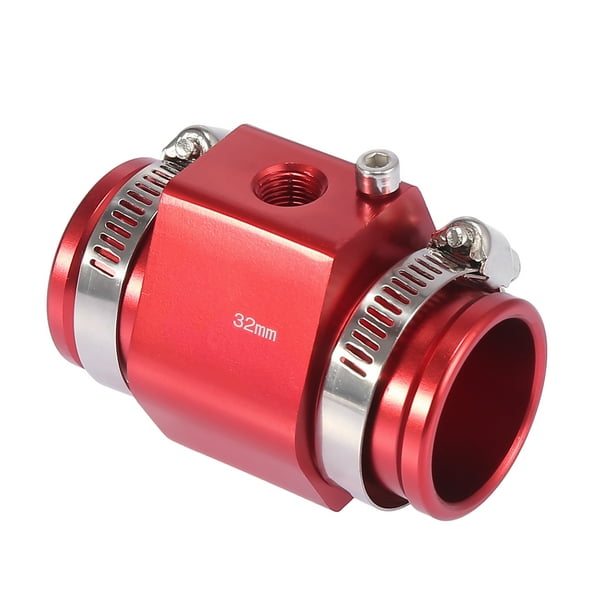 32mm Red Car Water Coolant Temperature Sensor Adapter Set Joint Pipe ...