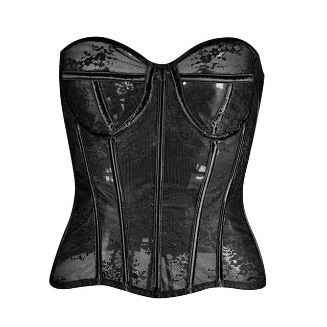 Women's Satin Plain Pure Bustier Top Burlesque Basque Shaper Boned ...