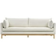 Meridian Furniture Langham Cream Textured Fabric Sofa Couch - Walmart.com