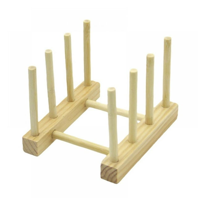 Wooden Dish Rack,Wooden Plate Racks Dish Stand Holder Kitchen Storage ...