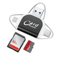 Multi-Port 4 in1 Universal SD TF Card Reader, 4 in 1 Portable Memory ...