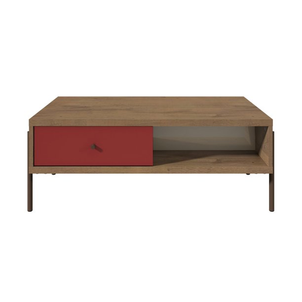 Joy Double-sided 2-Drawer End Table in Red and Off White - Walmart.com