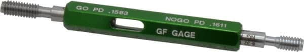 GF Gage 6-32 Thread, Steel, Screw Thread Insert (STI) Class 2B, Plug Thread Insert Go/No Go Gage ...