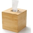 Bamboo Tissue Box Cover, Square Wood Tissue Box Holder, Wooden Facial ...