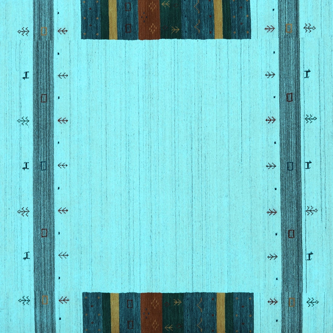 Ahgly Company Indoor Square Abstract Light Blue Contemporary Area Rugs ...