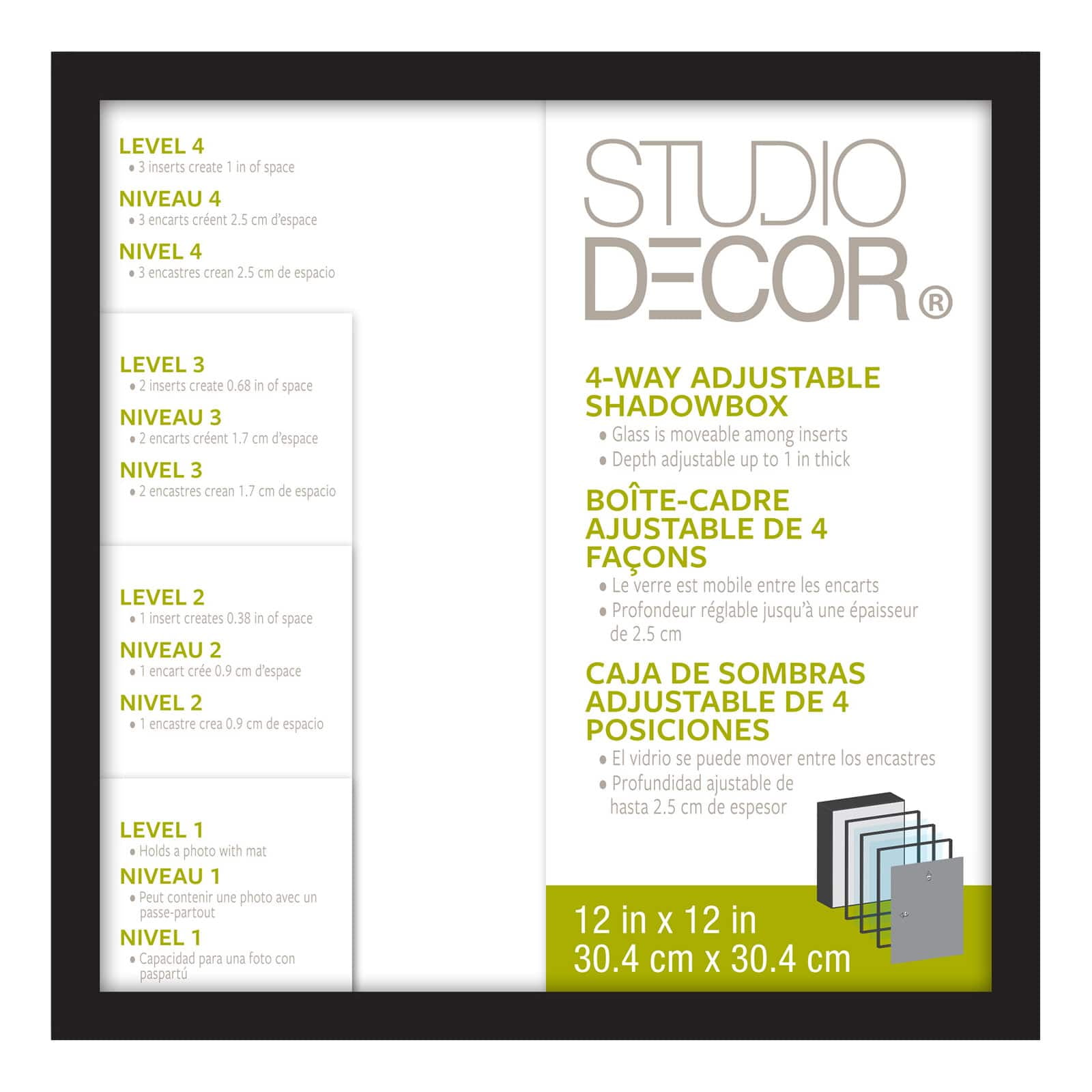 Black Adjustable-Depth Shadow Box By Studio Décor® - Walmart.com