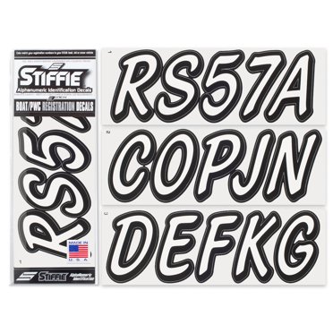 STIFFIE Whipline Solid Red/Black 3" Alpha-Numeric Registration ...