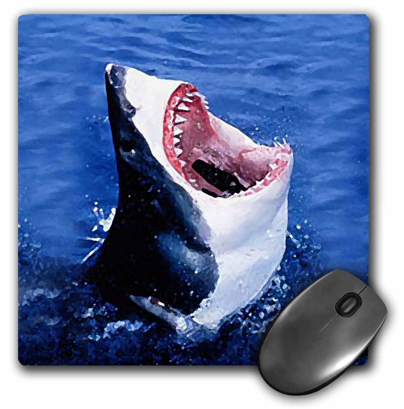 3dRose Great White Shark, Mouse Pad, 8 by 8 inches - Walmart.com