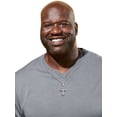 Shaquille O'Neal Sterling Silver CZ Cross Pendant Necklace, 24 ...