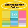 Post-it, Super Sticky Notes, 3x3 in., Assorted Limited Edition 15 Pads ...