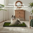 Dog Grass Pad with Foldable Dog Litter Box, Extra Large Liner Base (44 ...