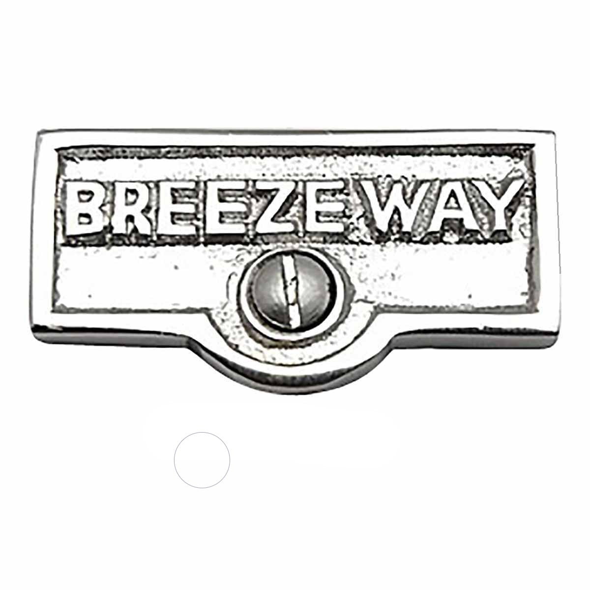 25 Switch Plate Tags BREEZEWAY Name Signs Labels Chrome Brass ...