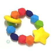 Nuby Animal Flash Cards Silicone Teether Toy Ring for Babies ...