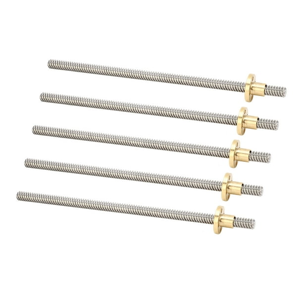 5 tornillos de avance T8 de 2 mm de paso, avance de 8 mm, varilla ...