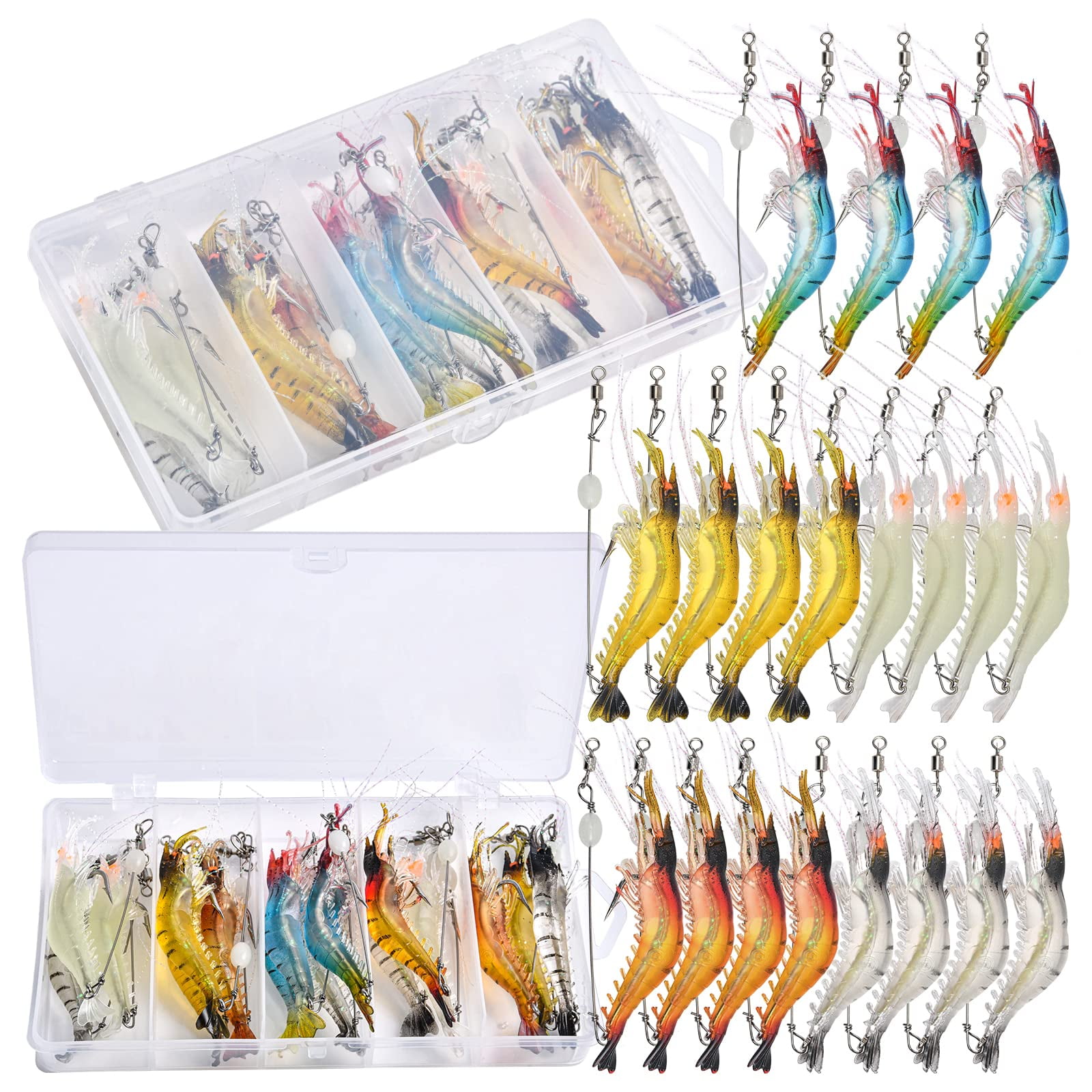 Goture Soft Shrimp Lures Fishing Popular Bait for Freshwater Fish and Bass - Walmart.com