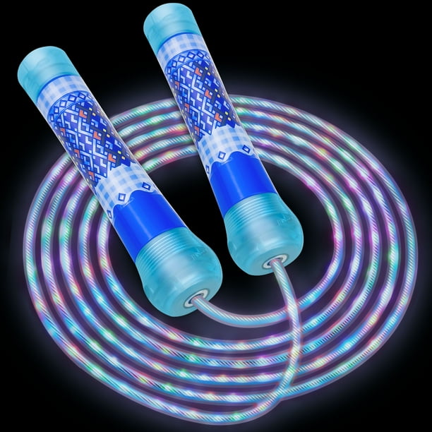 Led Jump Rope for Girls Kids - Flashing Colorful Exercise Jump rope ...