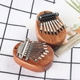8 Key Kalimba Thumb Piano, Mini Solid Sapele Wood Finger Instrument ...
