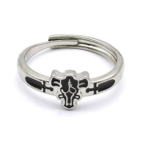 EIMELI Anime peripheral black four-leaf clover Bull Knights Asta ring ...