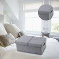 Paveos Extra Large Storage Organizer Linen Fabric Foldable Storage Bin