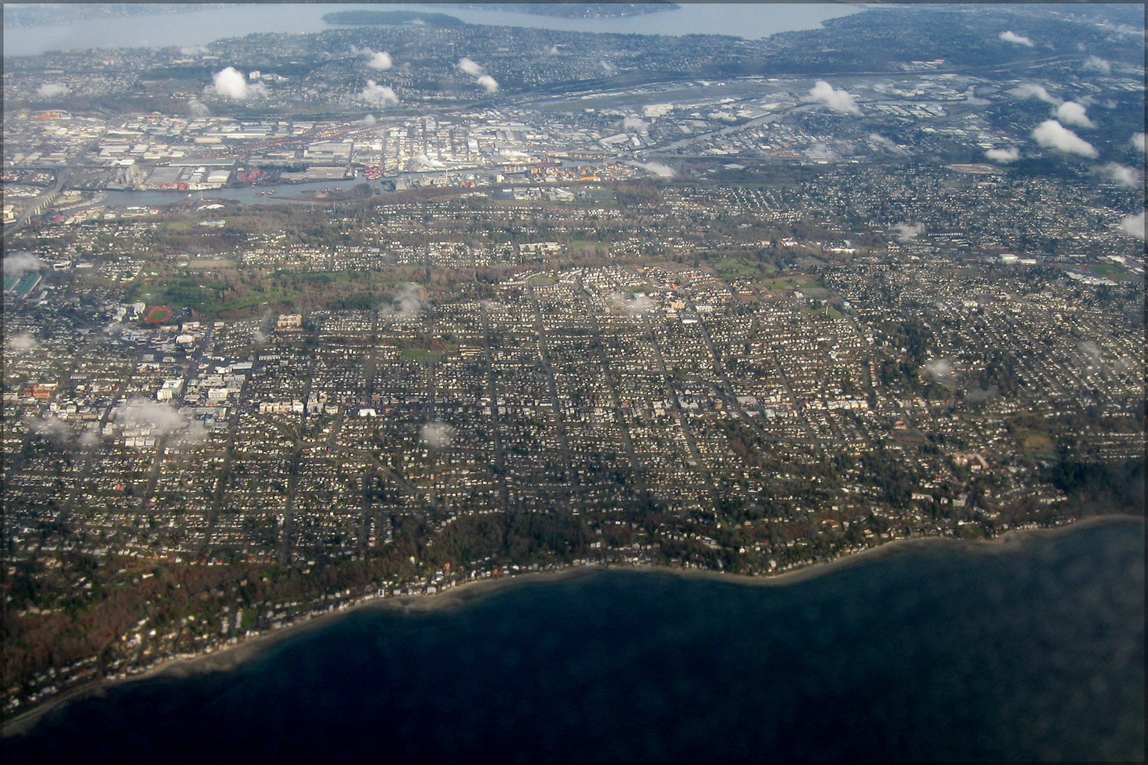 24"x36" Gallery Poster, Aerial view of Seaview, Seattle - Walmart.com