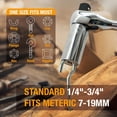 4-in-1 Wrench and Universal Socket Set, 1/4", 3/8", 1/2" Drive and 1/4 ...