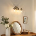 EDISHINE 3 Light Bathroom Light Fixtures Over Mirror, Brushed Nickel ...