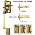 Klamerit Front Door Handle No Lock, Gold Front Door Lock Set with ...