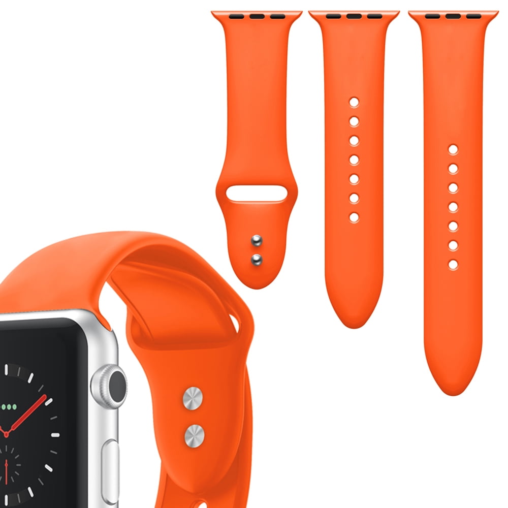 3-Pieces Smooth Silicone Replacement Strap for 38/40mm Apple Watch ...