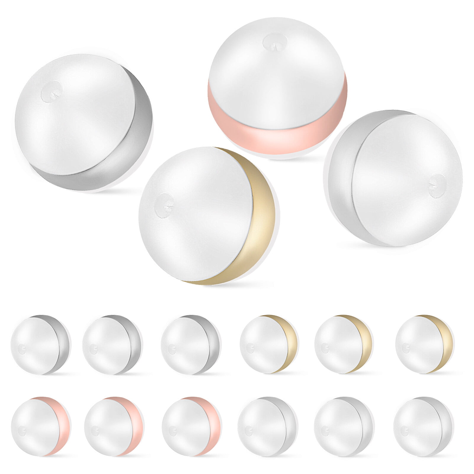 16 Pcs Earring Backs Replacement Pierce Earring Backs Secure Ear Locks ...