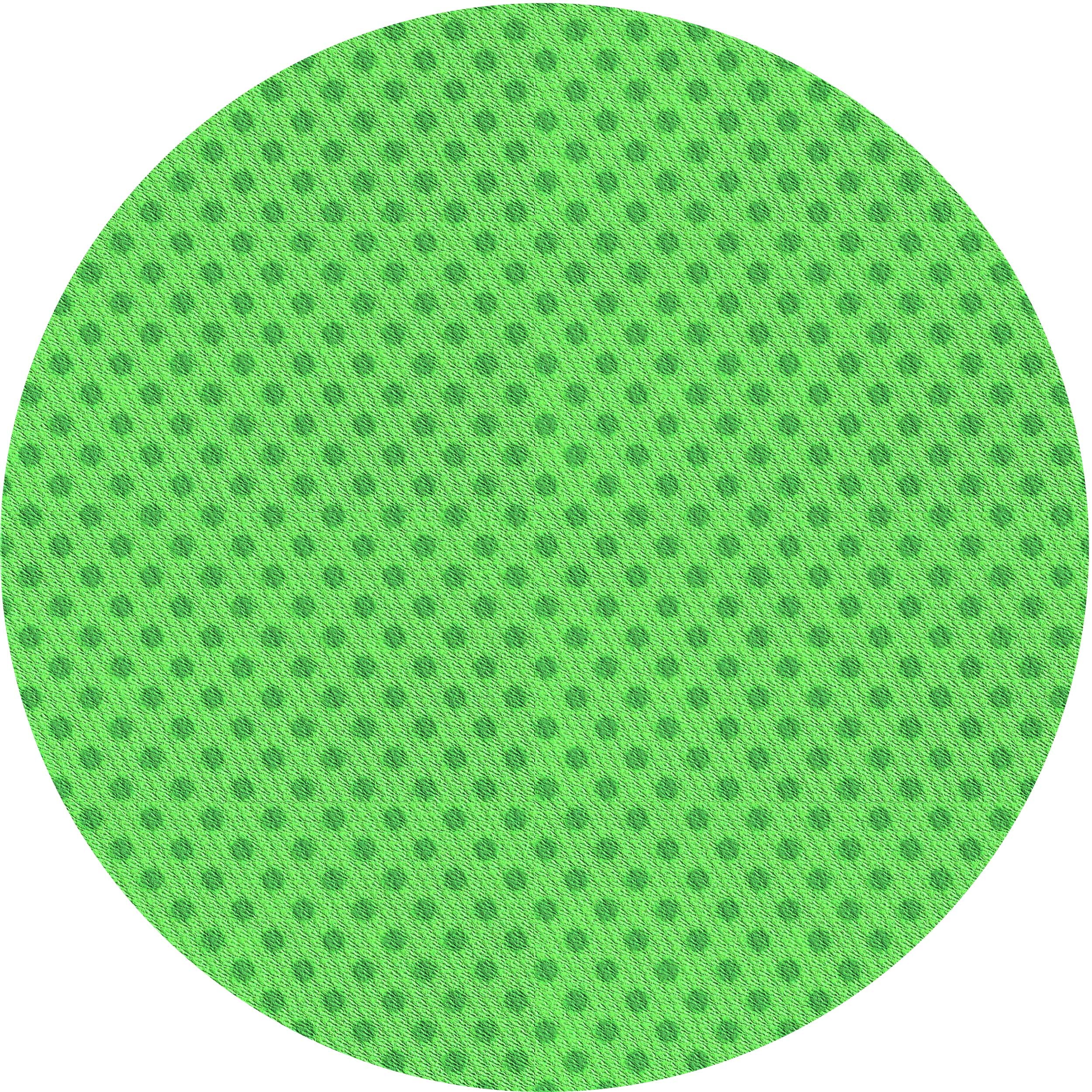 Ahgly Company Indoor Round Patterned Lime Green Area Rugs, 5' Round ...