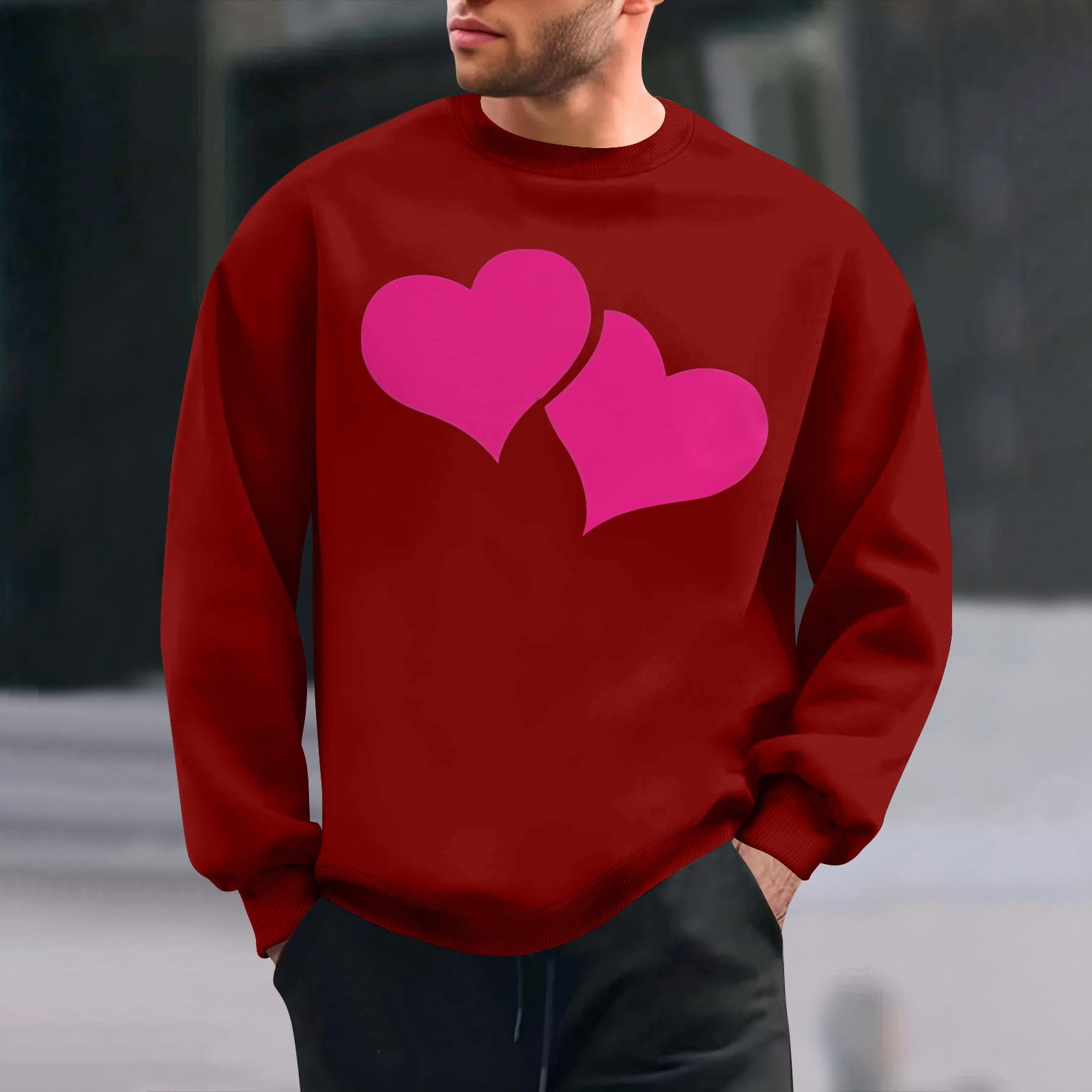 Click here for Weiqiqre Shirts For Men Valentines Day Long Sleeve... prices