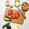 Bamboo Serving and Cutting Board, 12-1/2" x 8", Durable Kitchen ...
